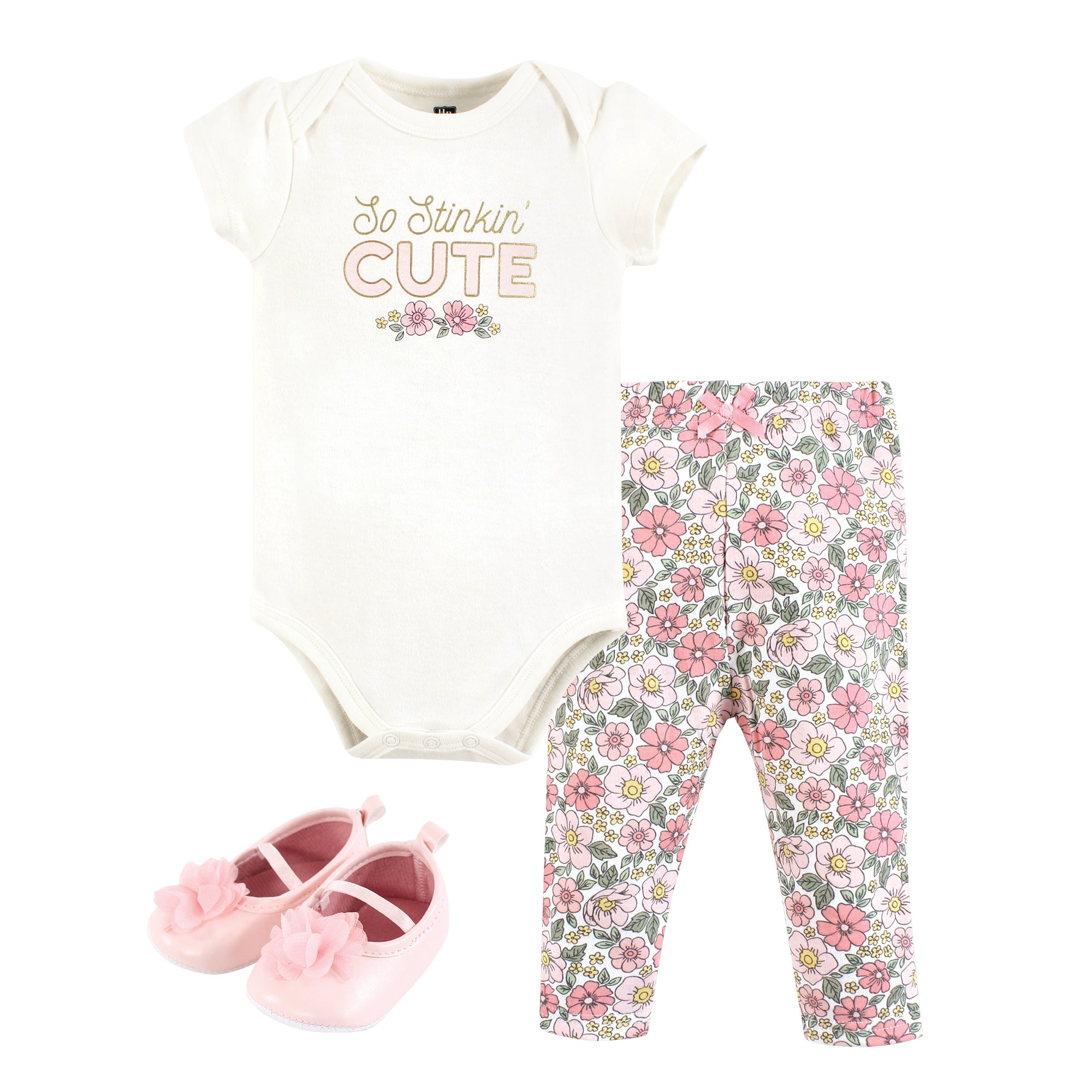 Hudson Baby Cotton Bodysuit, Pant and Shoe Set – BabyVision Inc.