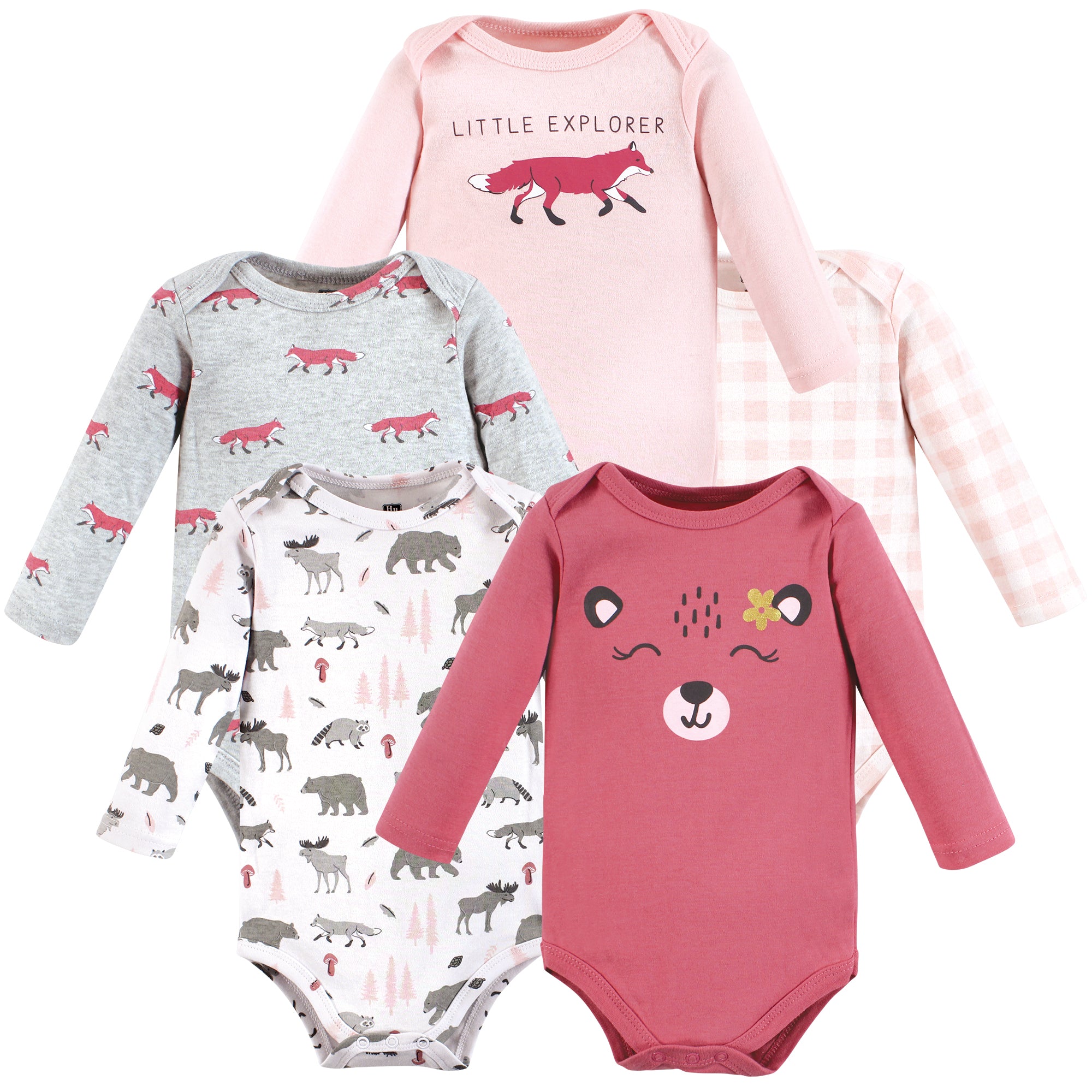 Hudson Baby Cotton Long-Sleeve Bodysuits – BabyVision Inc.