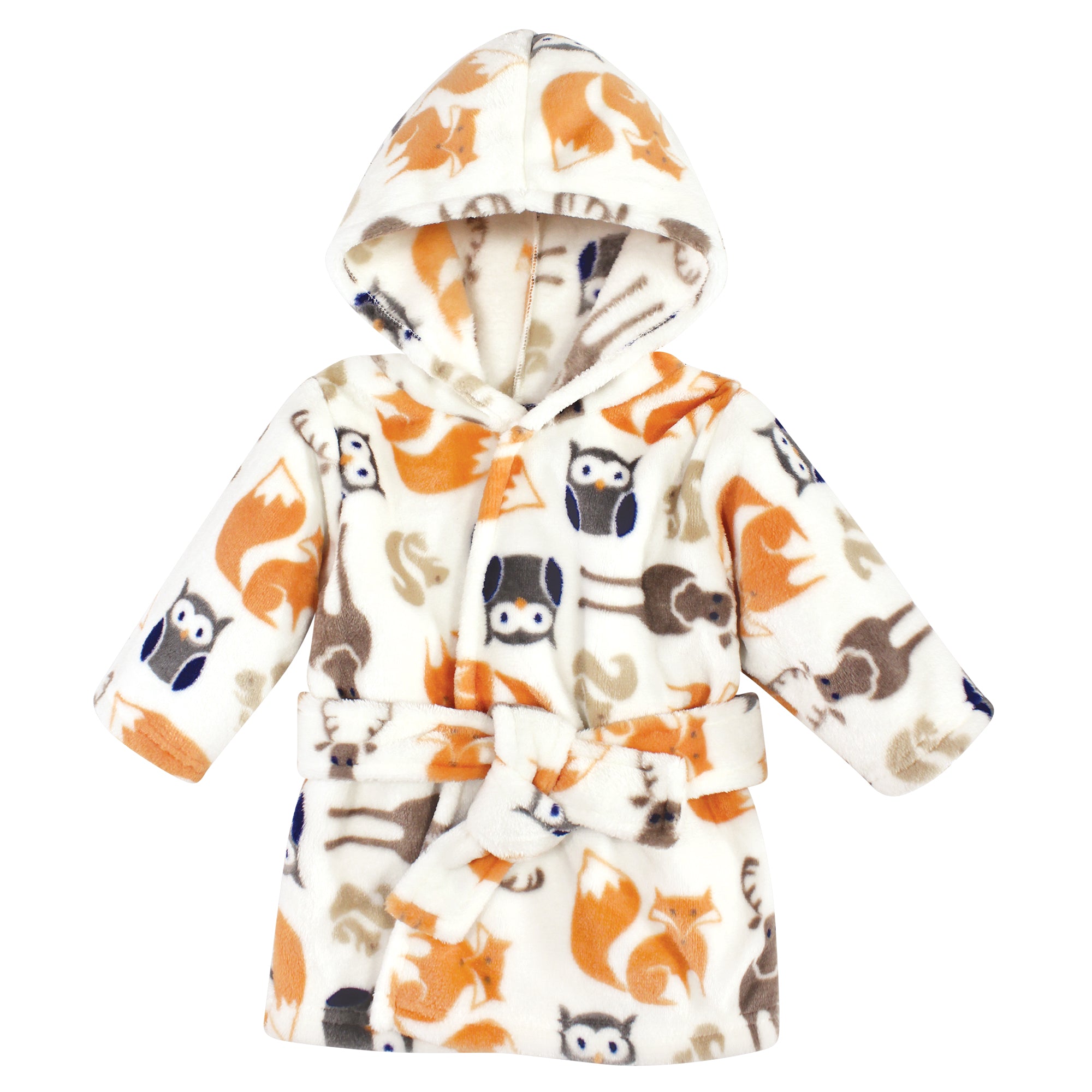 Hudson Baby Unisex Baby Plush Animal Face Bathrobe, Forest – BabyVision ...