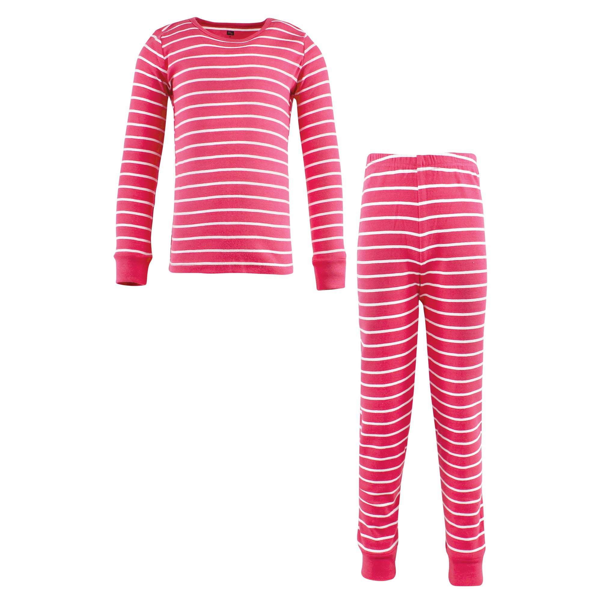 Hudson Baby Unisex Baby and Toddler Cotton Pajama Set, Dark Pink Stripe ...