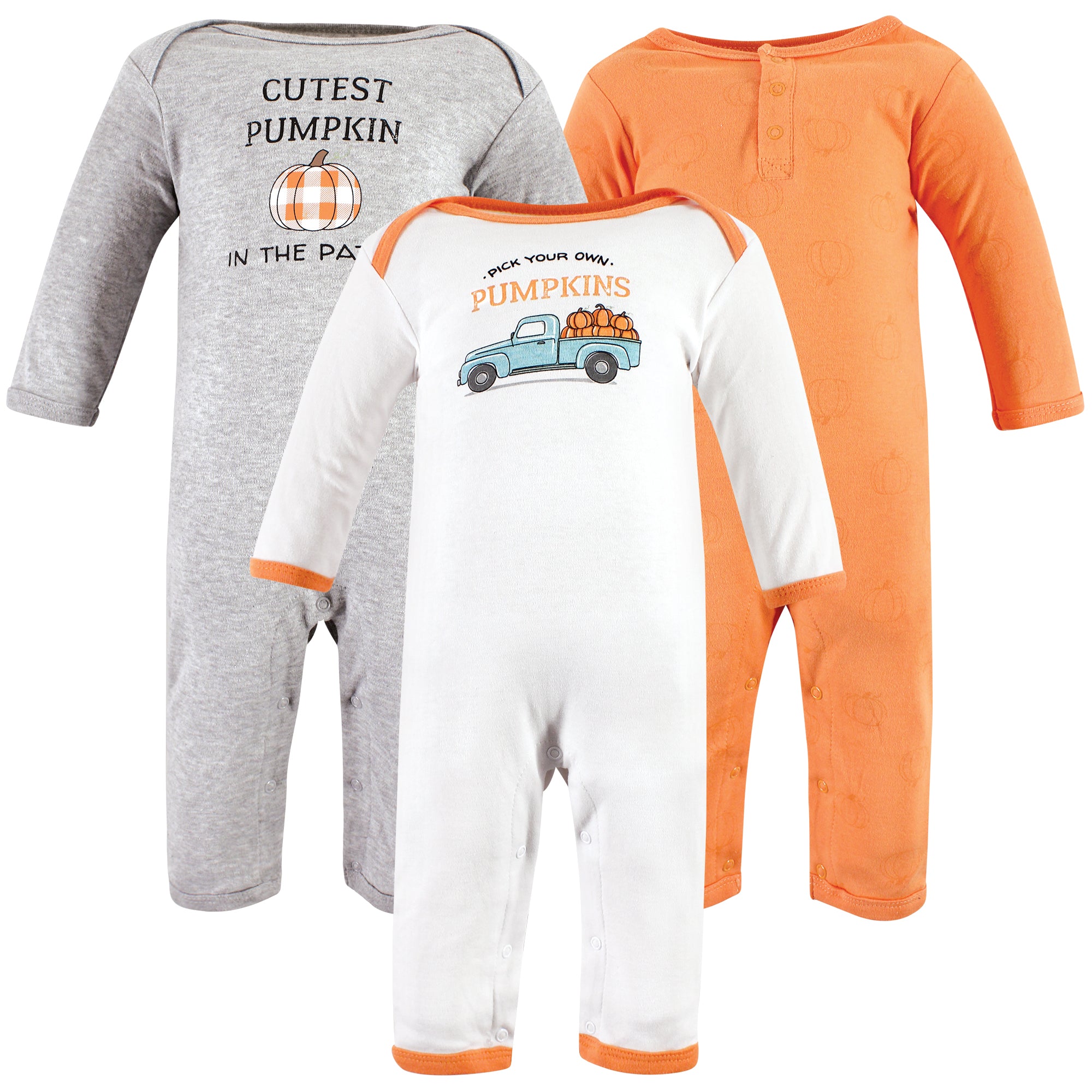 Hudson Baby Unisex Baby Cotton Coveralls, Pumpkin Truck – BabyVision Inc.