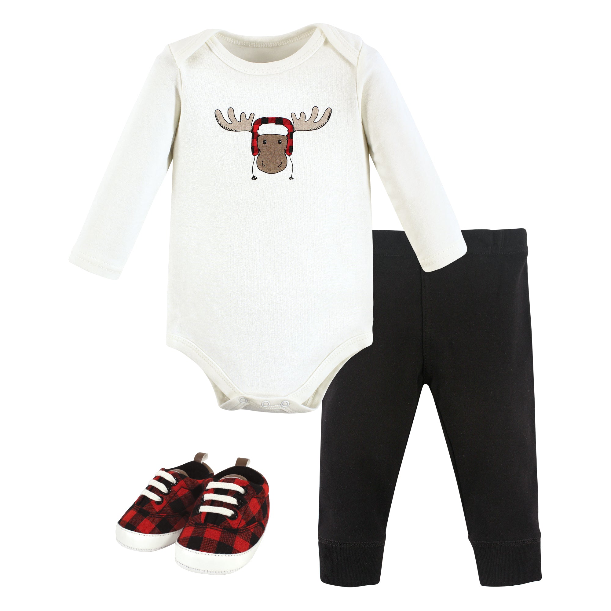 Hudson Baby Unisex Baby Cotton Bodysuit, Pant and Shoe Set, Winter ...