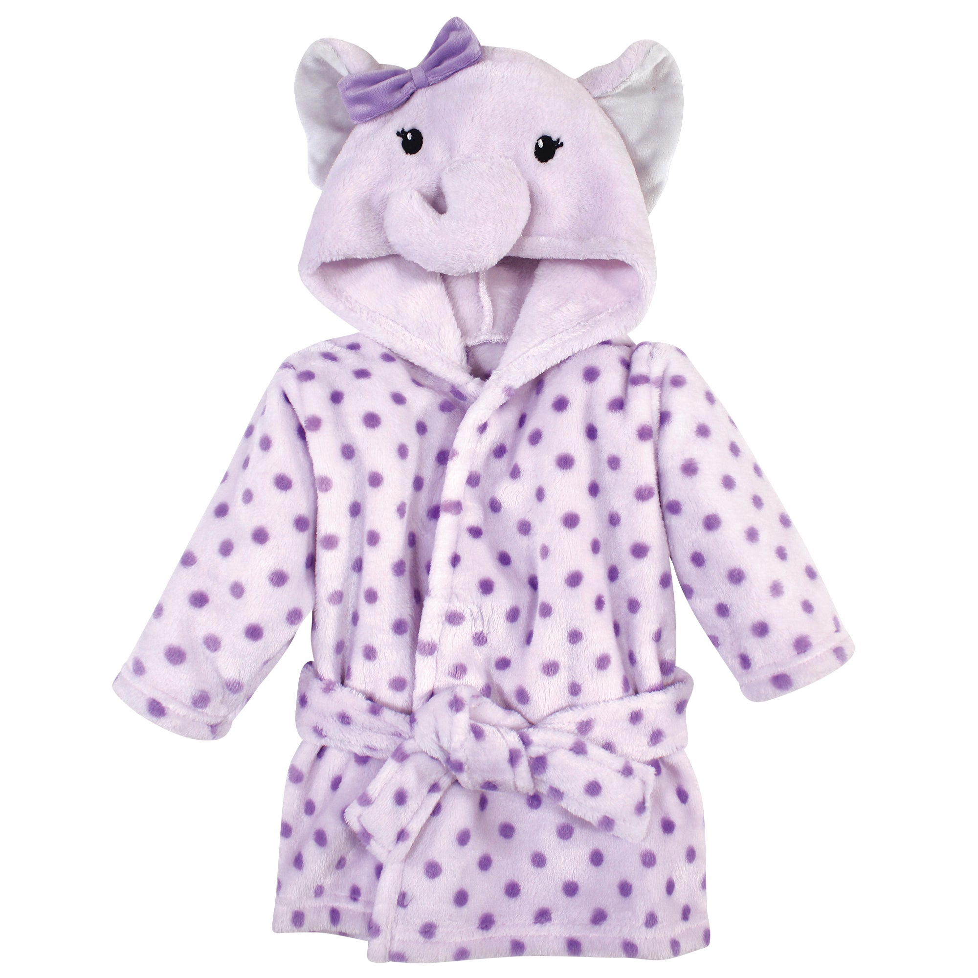 Hudson Baby Plush Animal Face Bathrobe, Purple Elephant – BabyVision Inc.