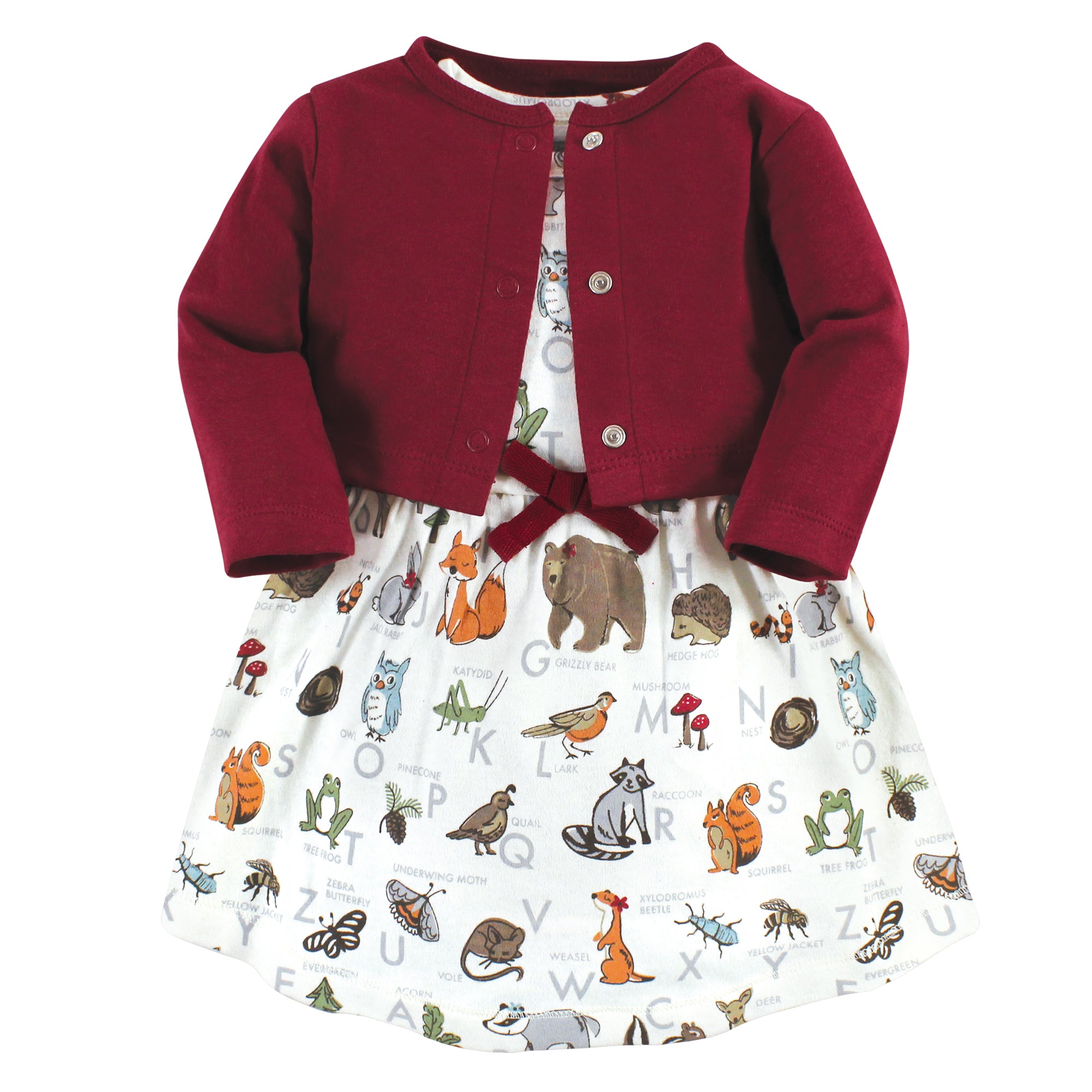 Touched by Nature Baby Girls Organic Cotton Dress and Cardigan ...