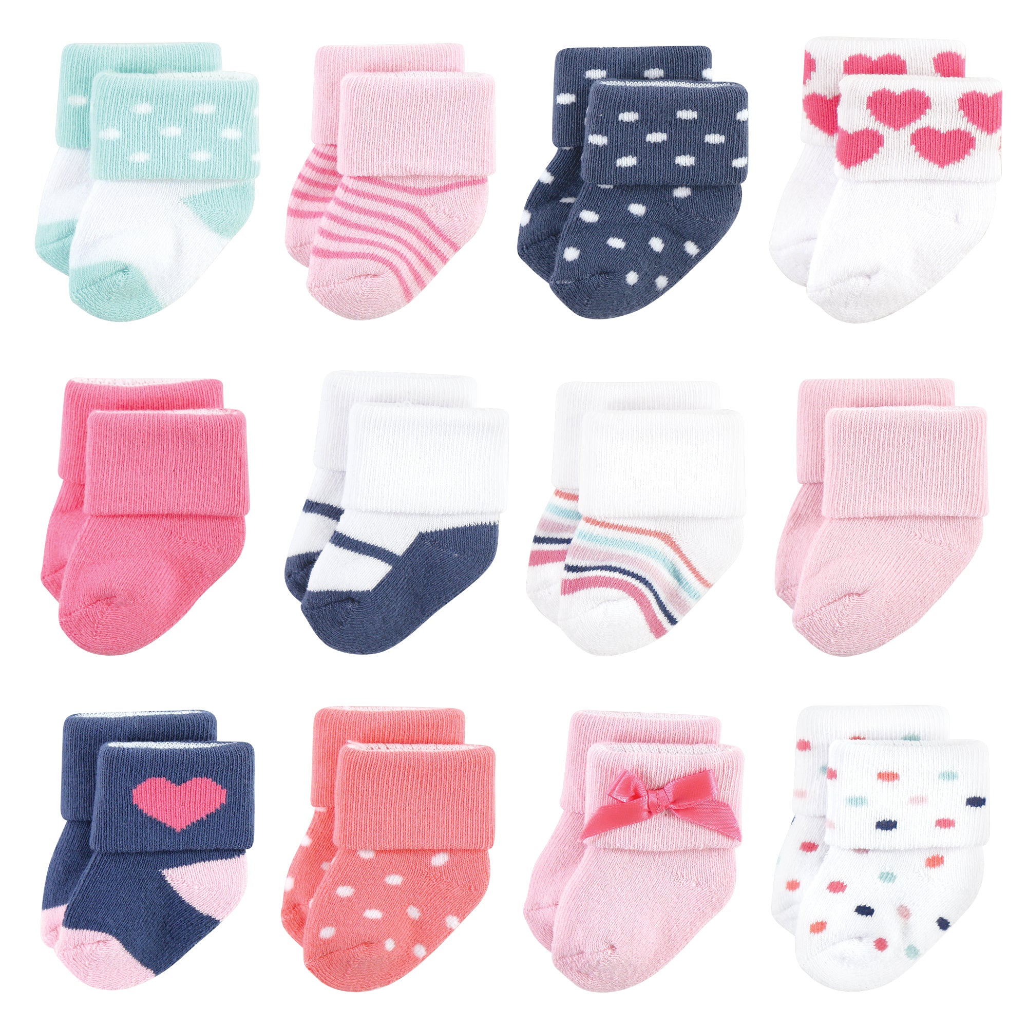 Little Treasure Unisex Baby Newborn Socks, Confetti 12-Pack ...